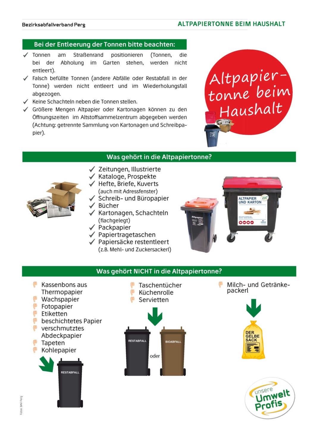 Abfallentsorgung – Offizielle Webseite der Stadtgemeinde Perg