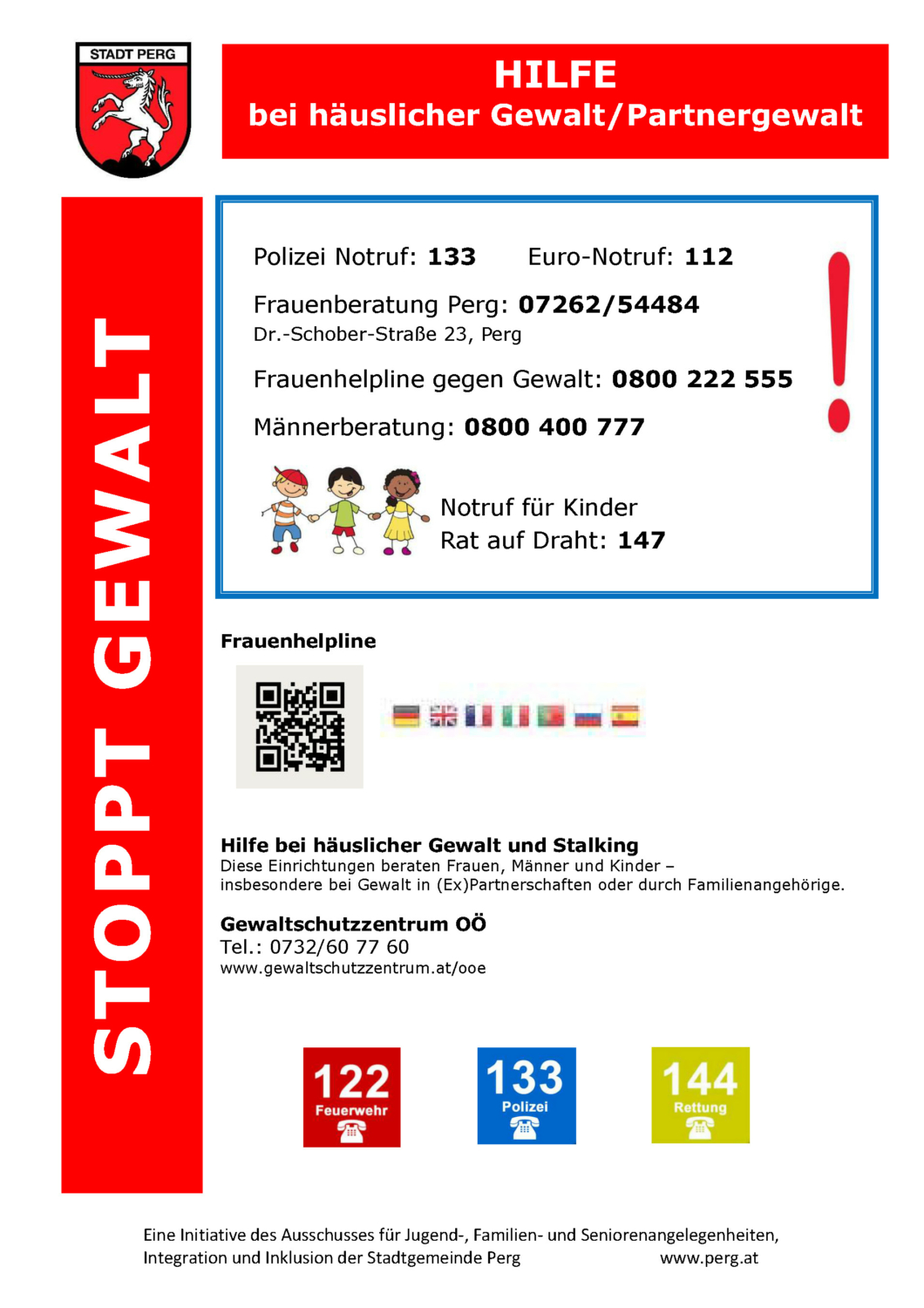 Hilfe bei Gewalt – Offizielle Webseite der Stadtgemeinde Perg